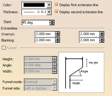 Editing Dimension Extension Line Properties